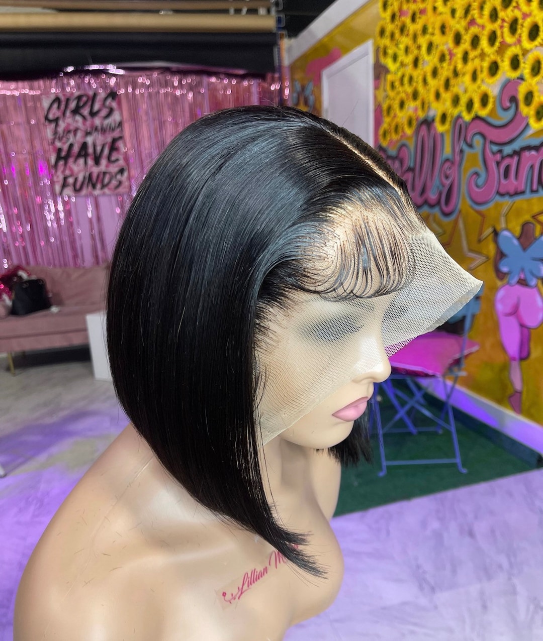 Lace Front Custom Blunt Bob Wig - Etsy