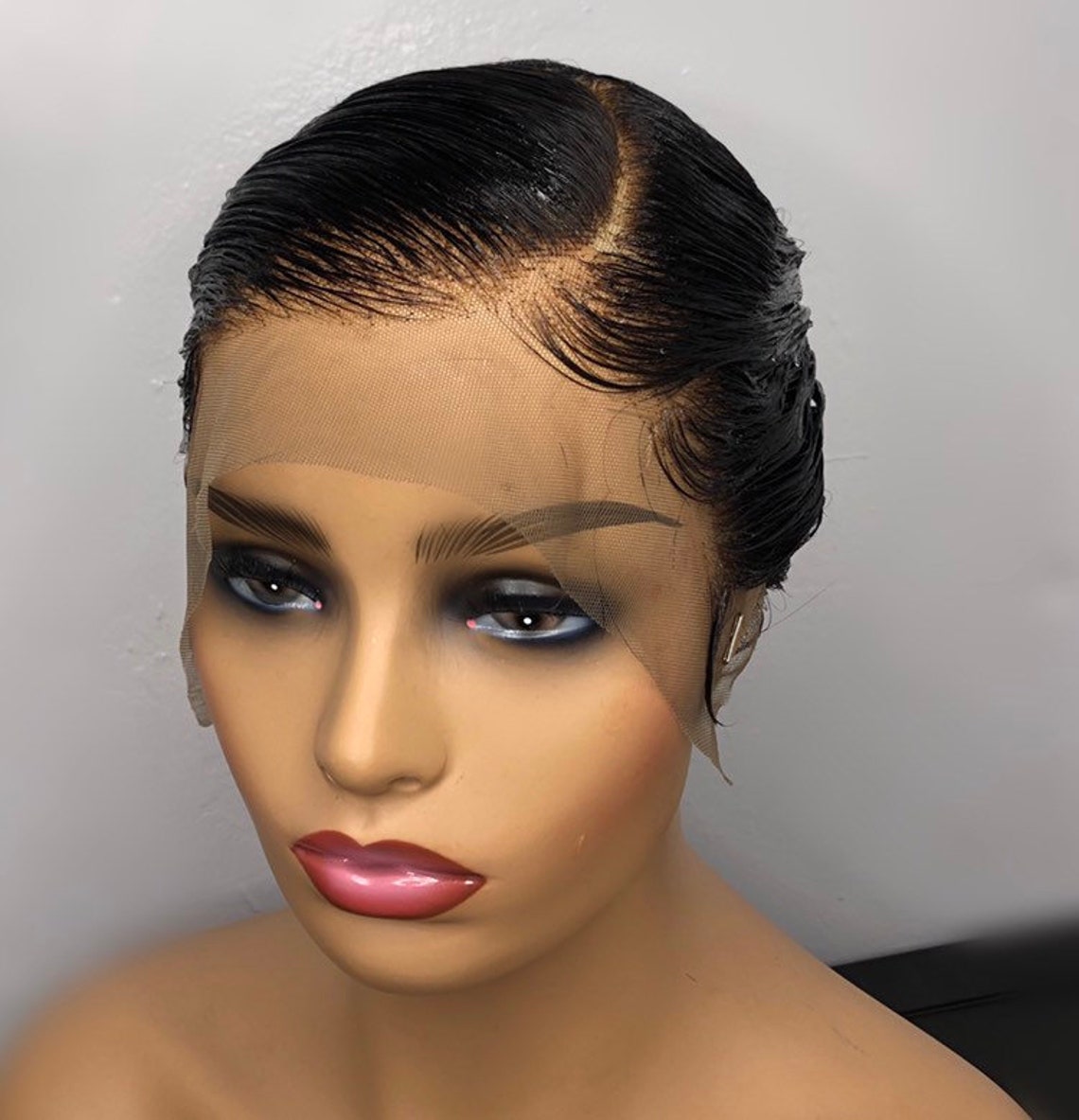 Lace Front Part to the Side Boy-cut - Etsy