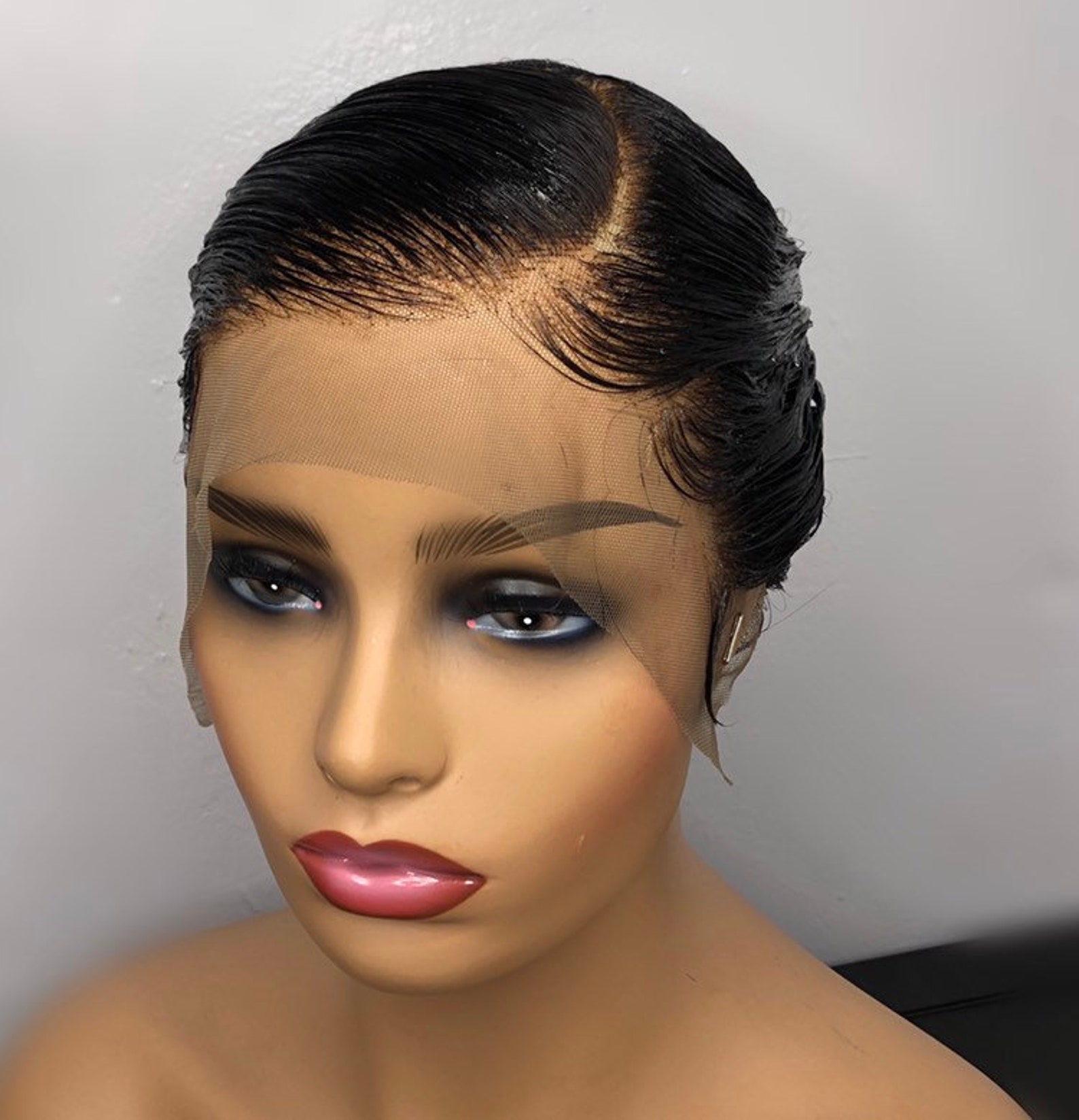 Lace Front Part to the Side Boy-cut - Etsy