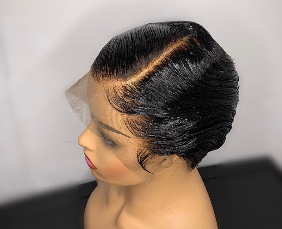 Lace Front Part to the Side Boy-cut - Etsy