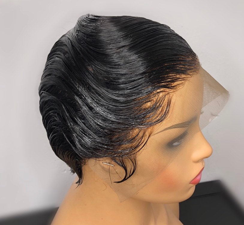 Lace Front Part to the Side Boy-cut - Etsy