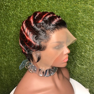 Red and Black Finger Waves - Etsy