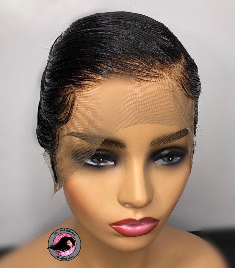 Lace Front Part to the Side Boy-cut - Etsy