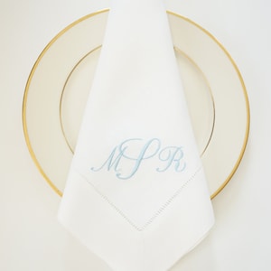 SCRIPT FONT COLLECTION of Monogram Fonts on Embroidered Cloth Dinner ...