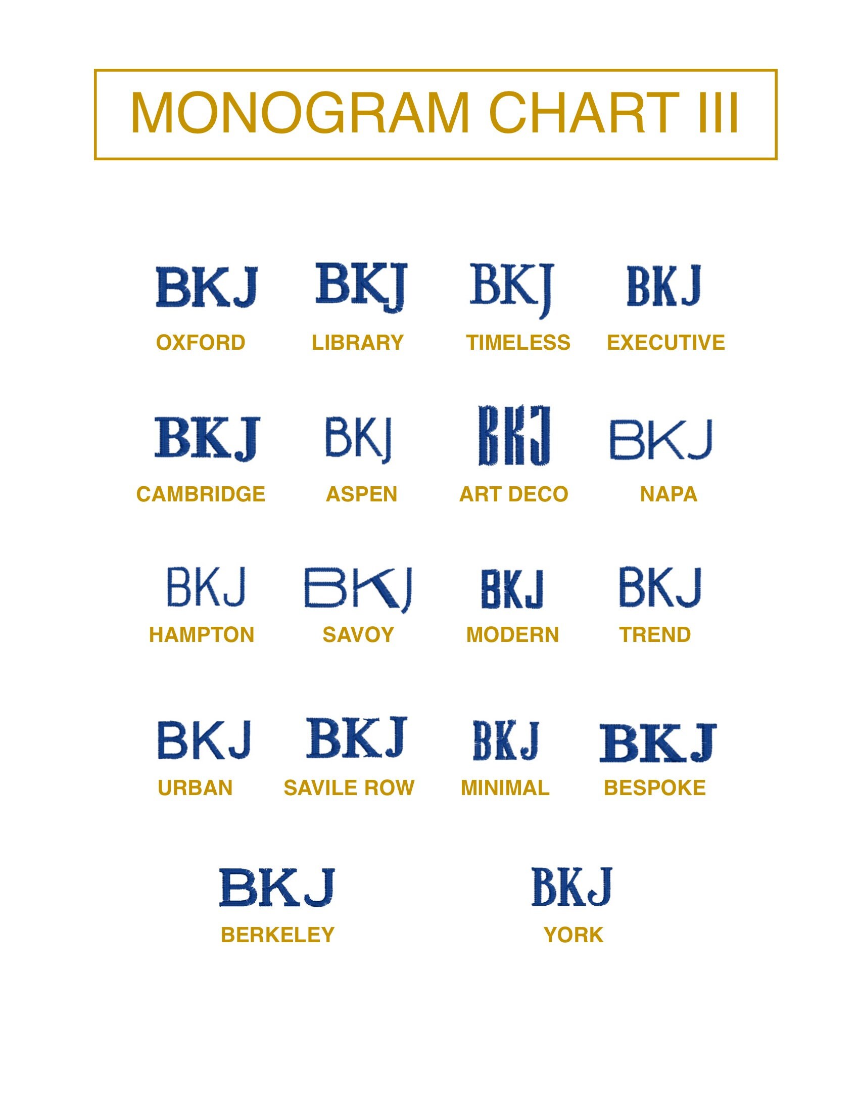 CLASSIC MONOGRAM FONT Mens Embroidered Monogrammed | Etsy