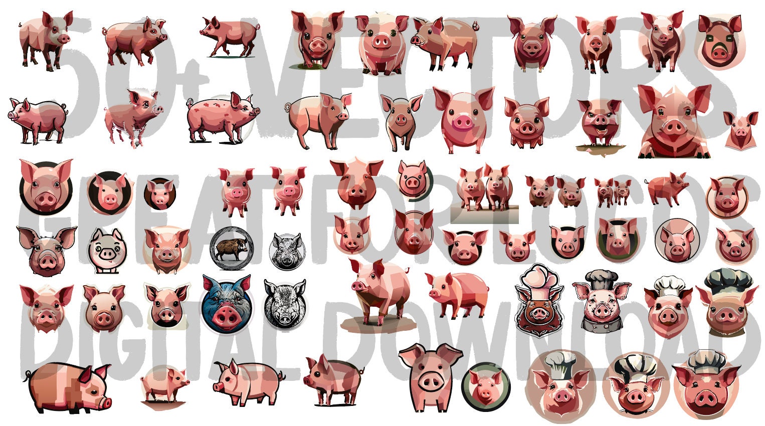 50+ Pig Vector Illustrations Designs for Logos, Art Projects ...