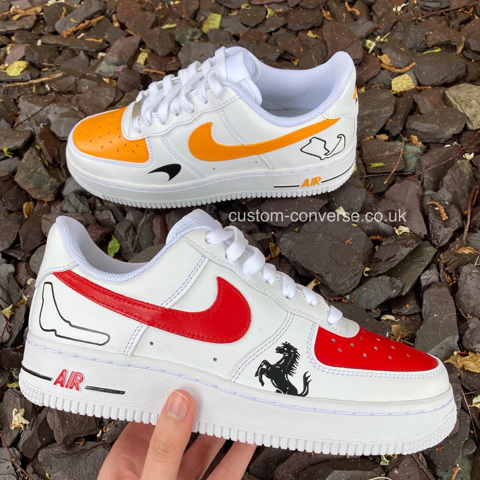 F1 Team Hand Painted Custom Trainers With Choice of Driver and Track - Etsy