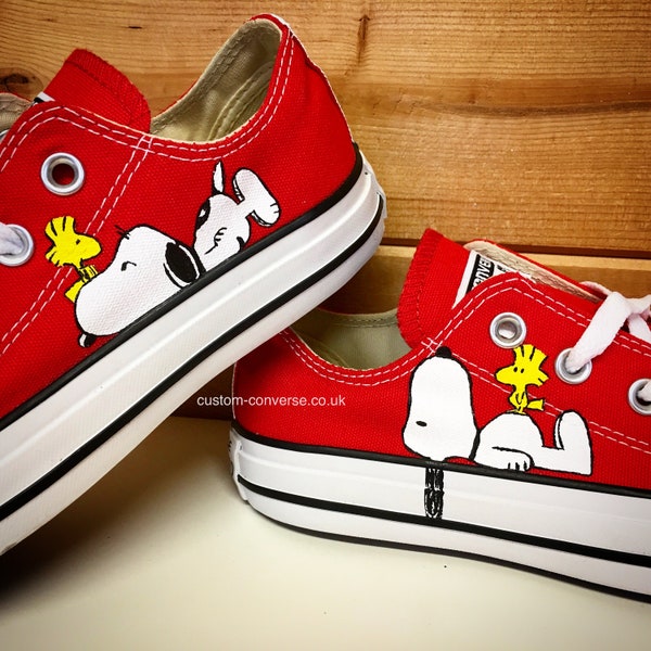 Snoopy Converse - Etsy
