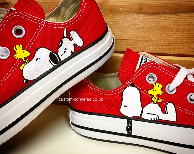 Converse All Star Snoopy Sneakers Hand Painted Custom Snoopy - Etsy