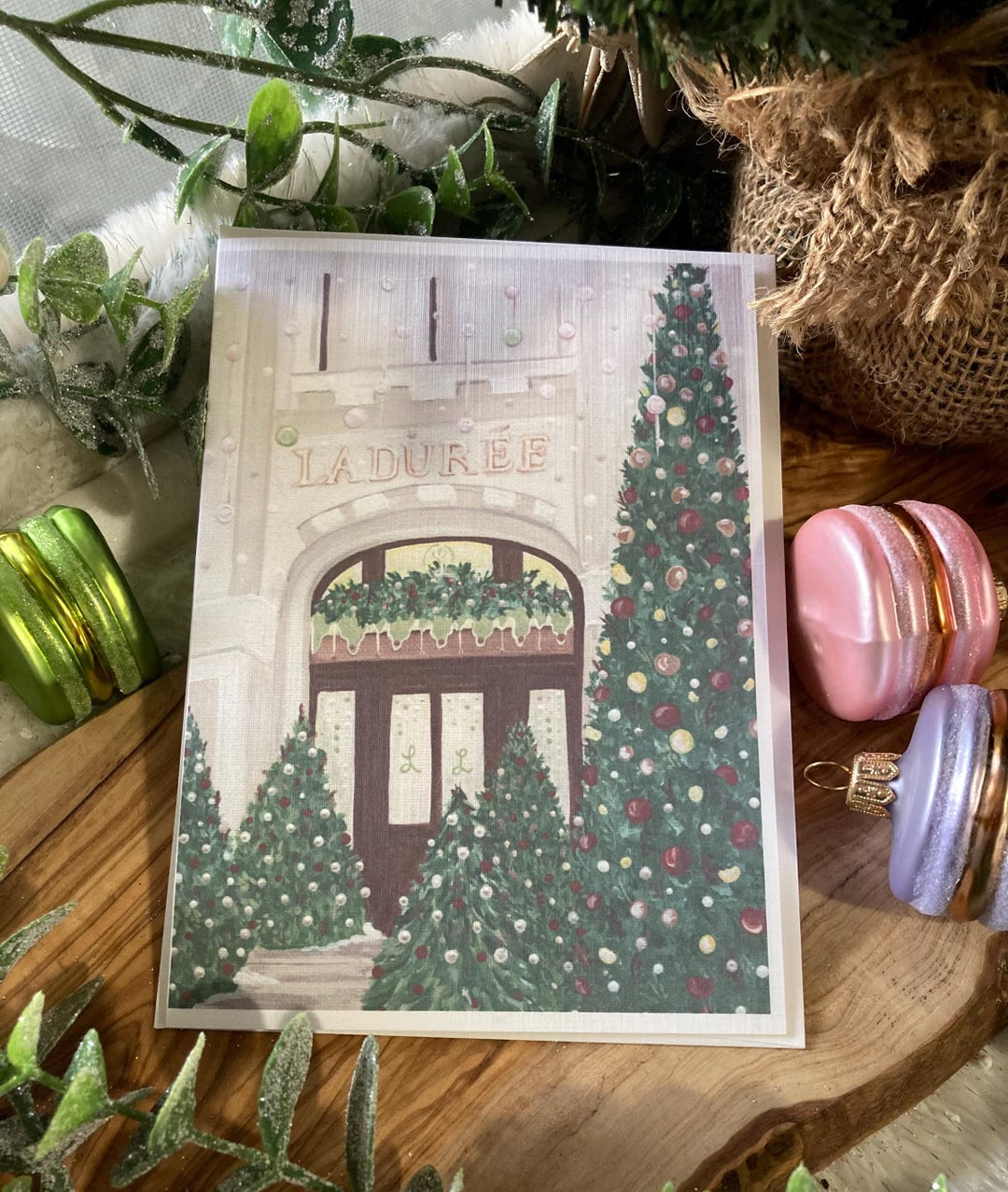Christmas in Paris Joyeux Noel Blank Note Card 4x6 Linen Paper - Etsy
