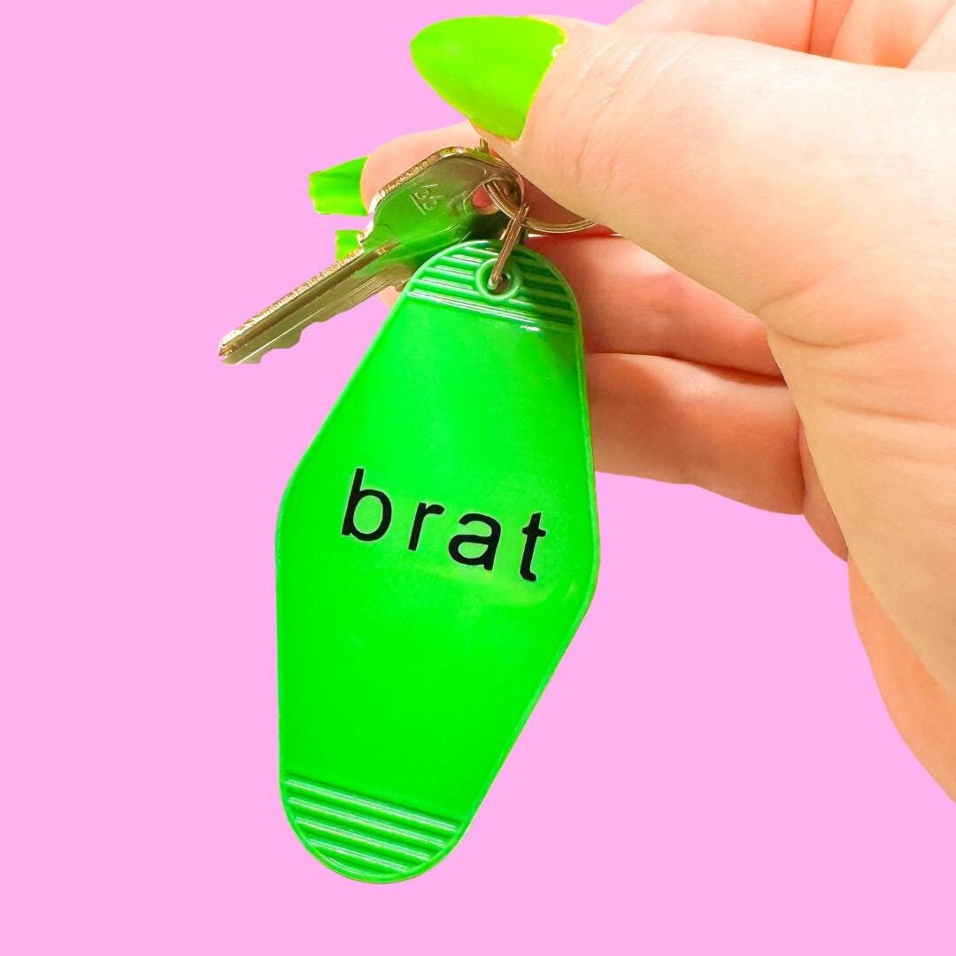 Charli XCX Brat Green Motel Keychain/ Charli XCX Brat Custom Green Fan ...