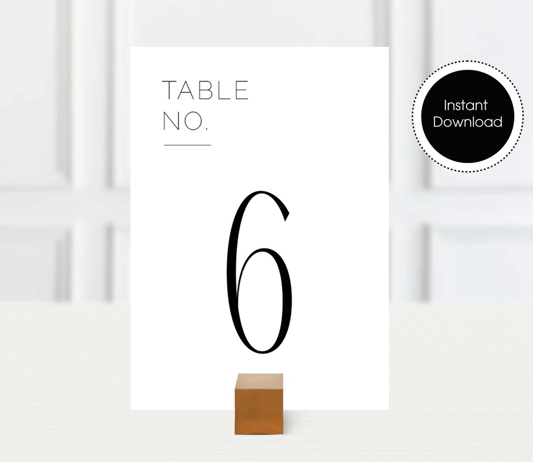 Table Numbers 1-30 for Weddings, Bridal or Baby Showers, Dinner or ...