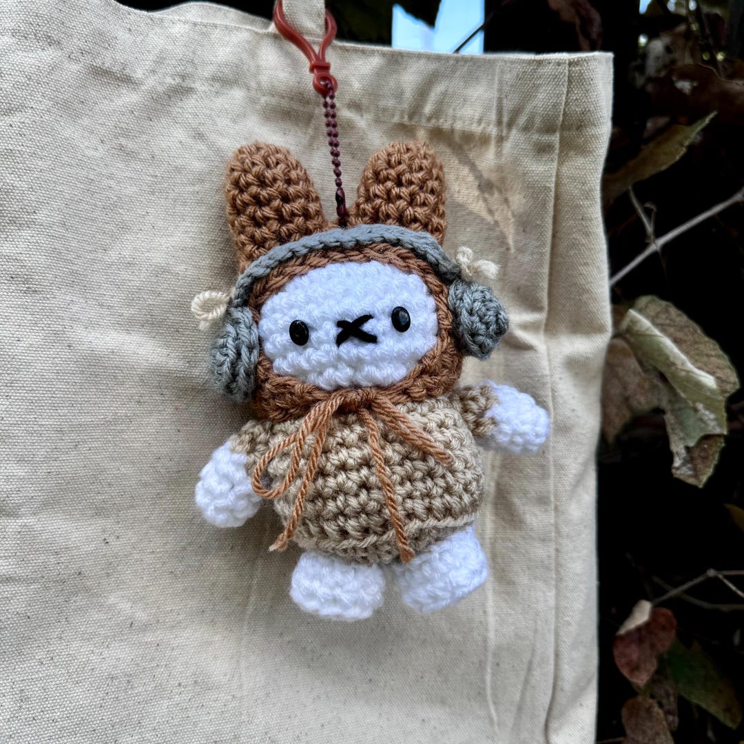 Crochet Miffy Keychain - Etsy