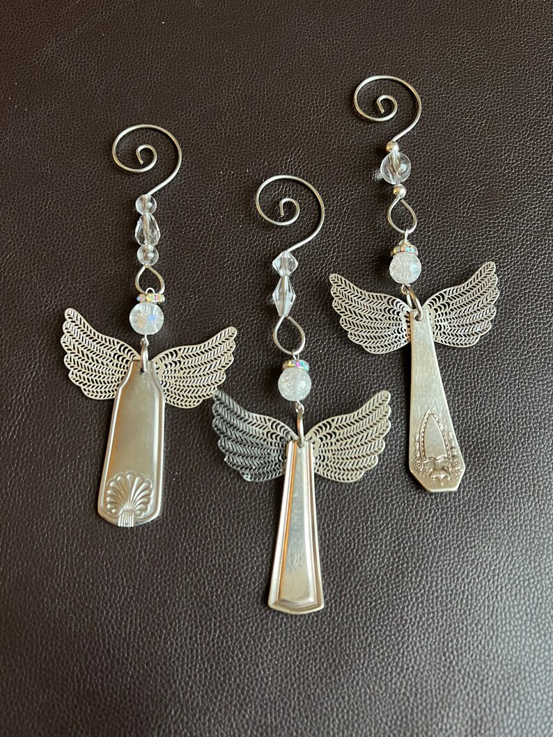 Spoon Handle Angel Ornament, Vintage Silverware, Tree Angel - Etsy