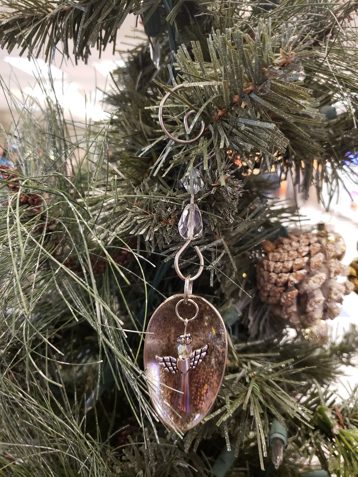 Set of 5, Spoon Angel Ornaments, Tree Ornaments, Remembrance, Keepsake ...