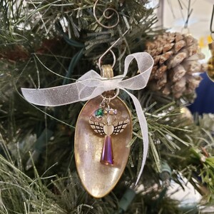 Set of 5, Spoon Angel Ornaments, Tree Ornaments, Remembrance, Keepsake ...