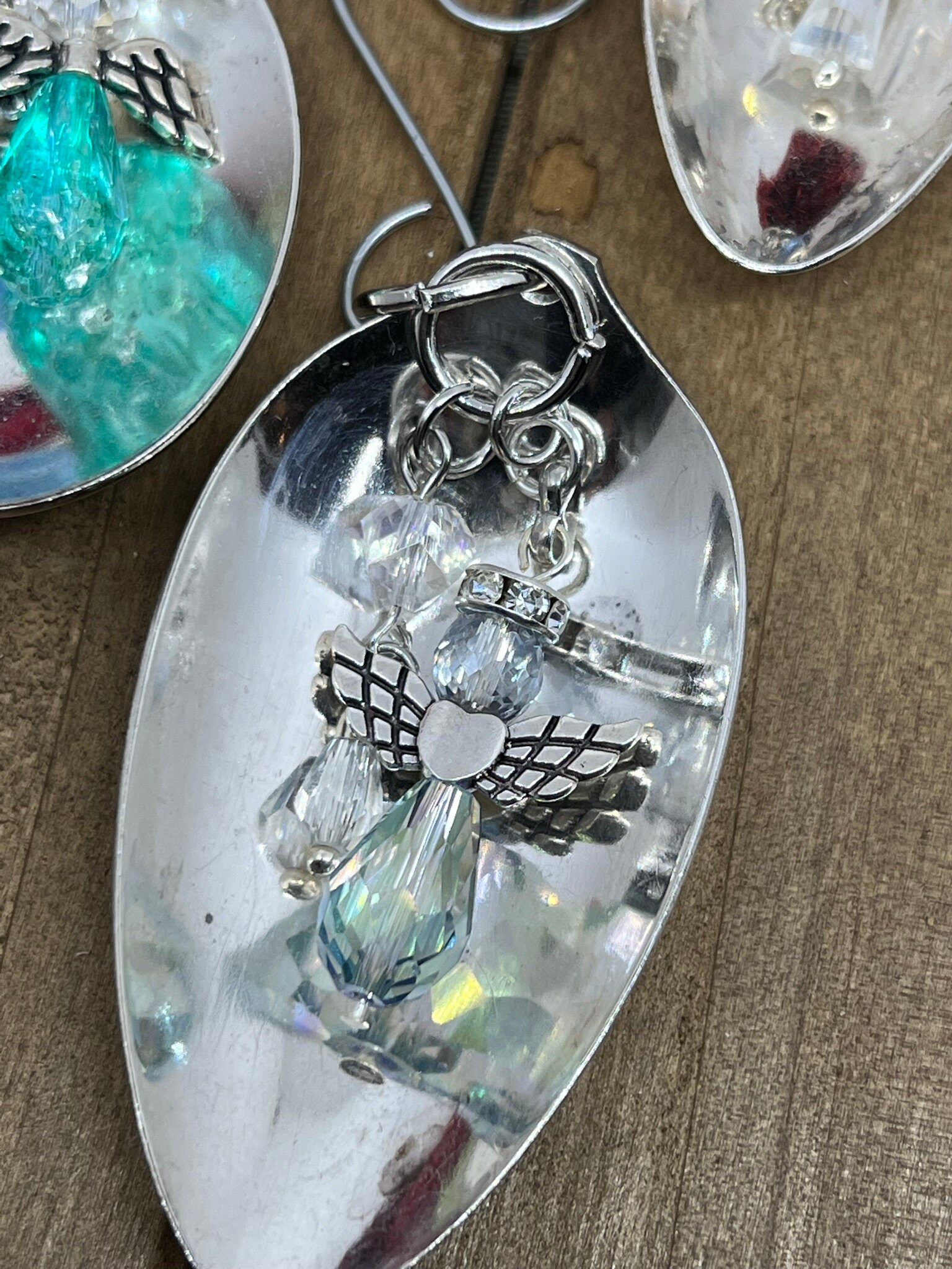 Set of 5, Spoon Angel Ornaments, Tree Ornaments, Remembrance, Keepsake ...