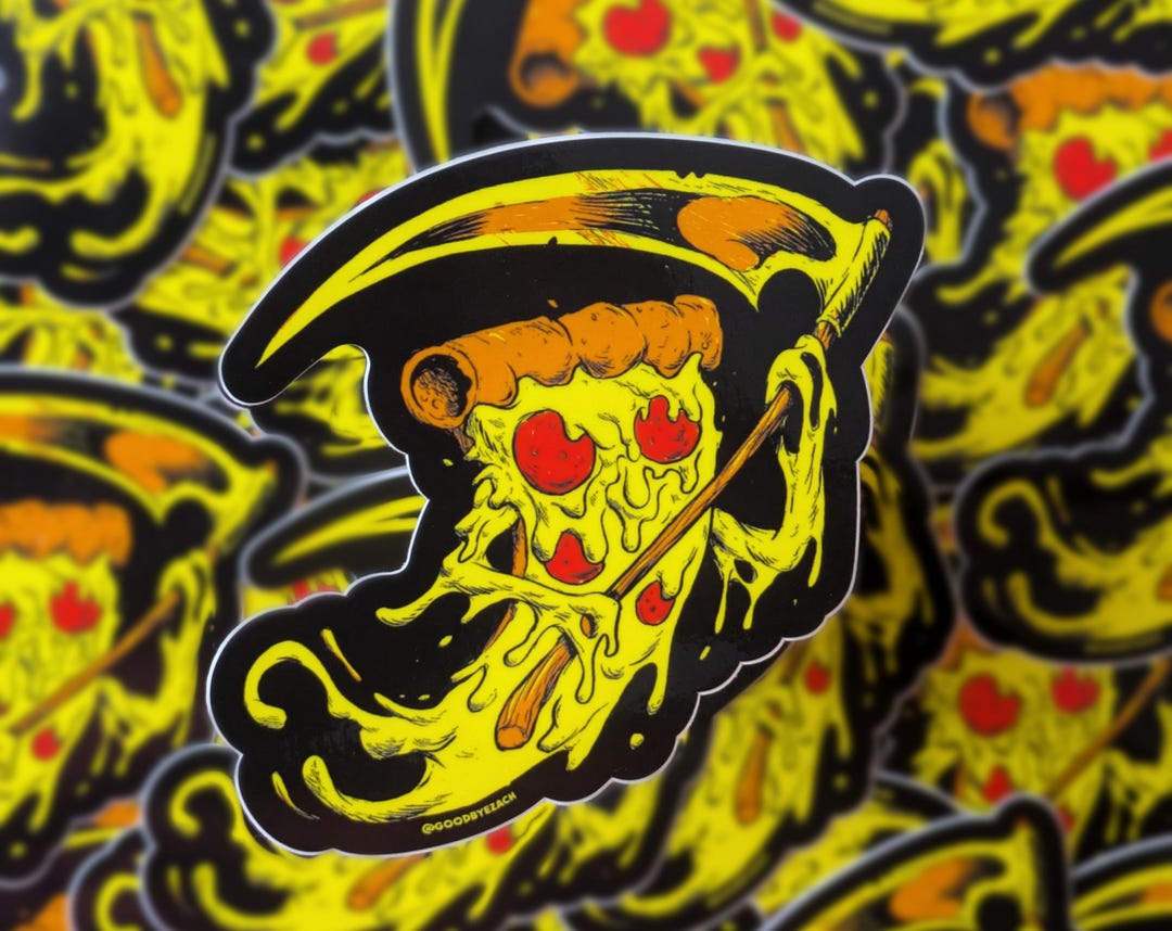 Pizza Reaper Sticker - Etsy