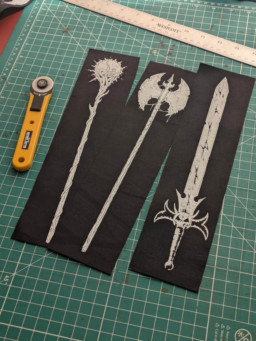 Dark Fantasy Patch Pack | Sew on Long Patches | Barbarian Fighter ...