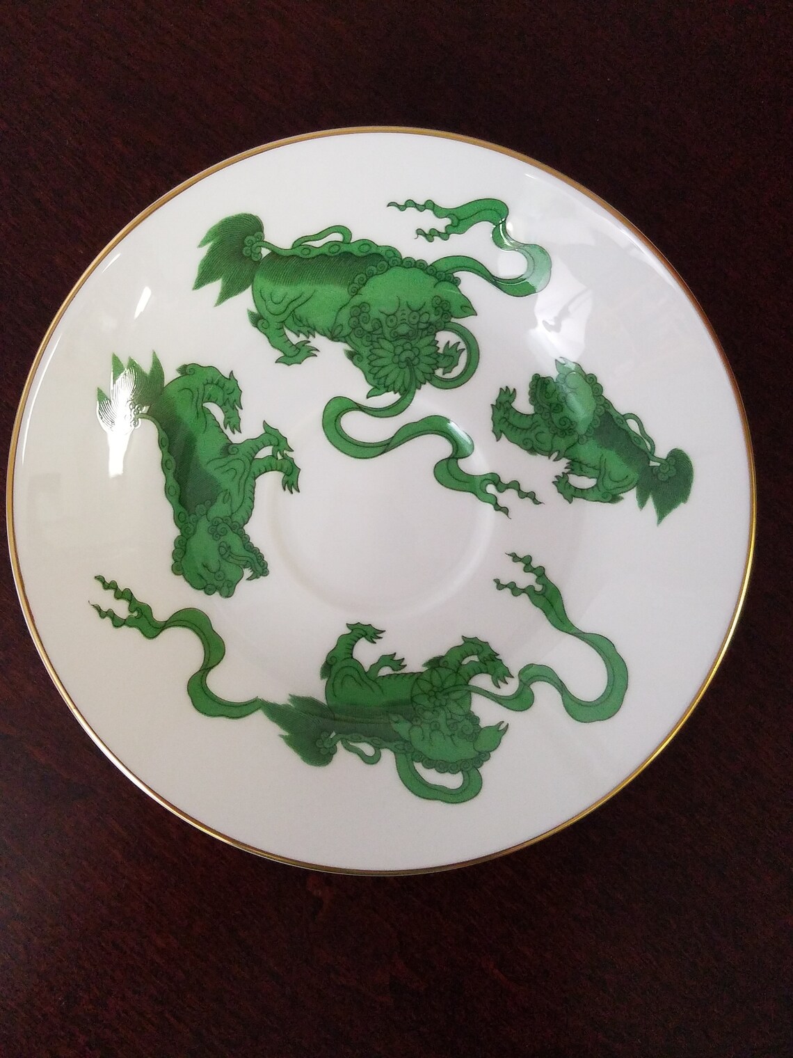 Wedgwood Green Chinese Tigers Bone China Tea Cup and Saucer - Etsy