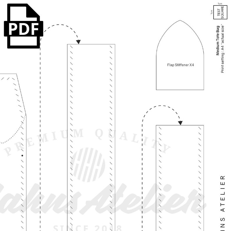 Tote Bag PDF Pattern / Bag Making / Diy / Template / Leathercraft - Etsy