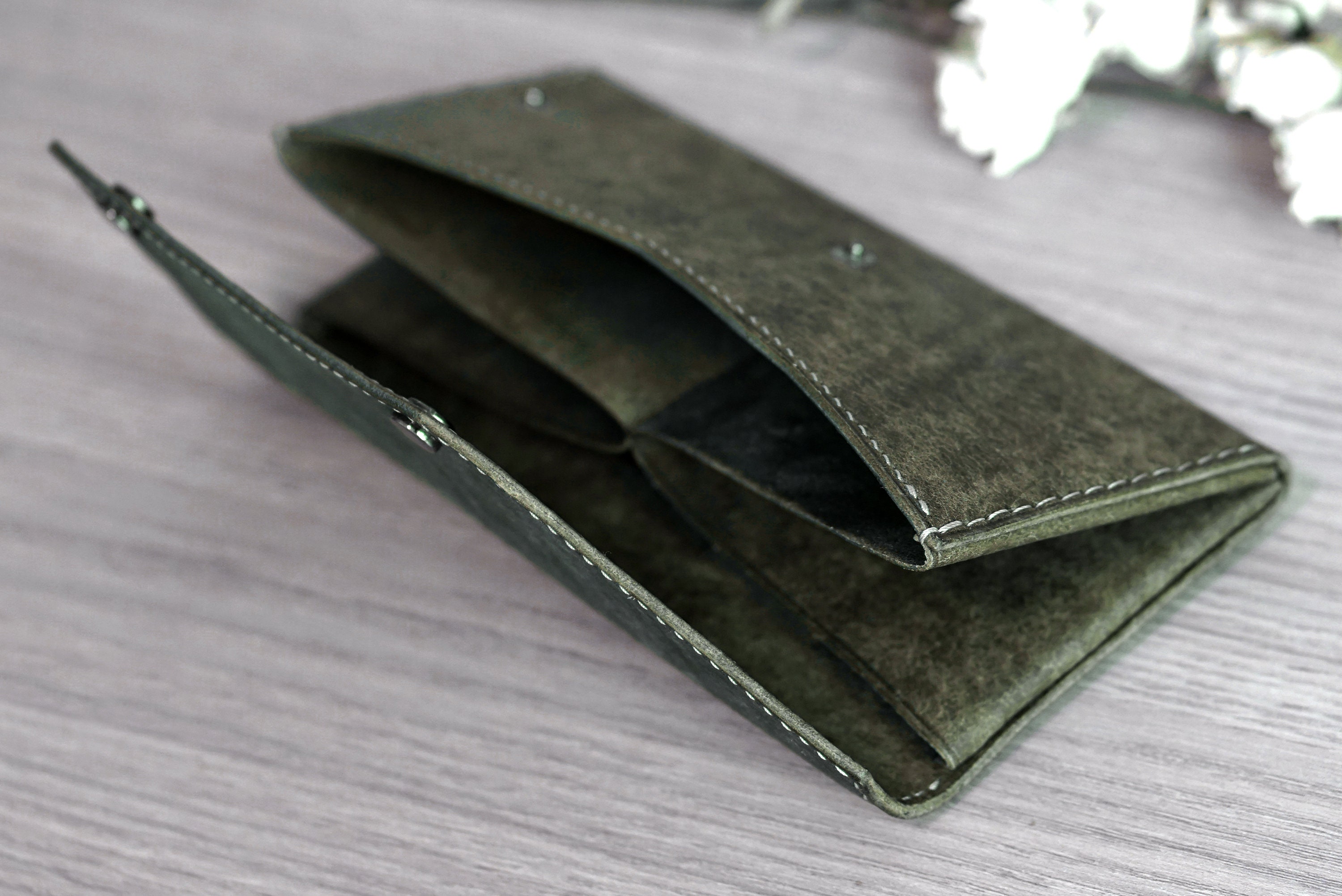Two Button Long Wallet PDF Pattern / Diy / Template / Leather - Etsy