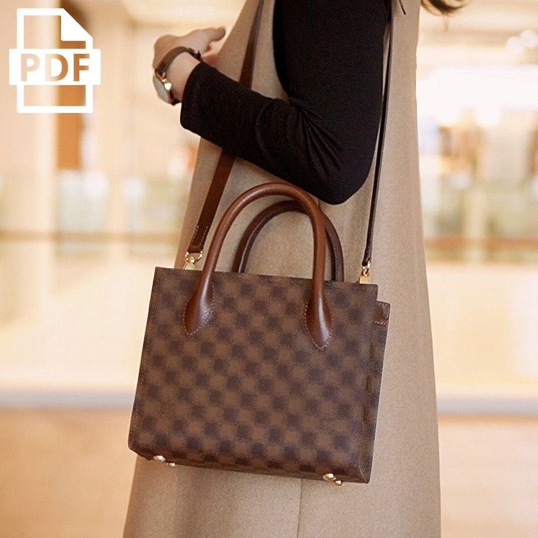DIY Leather Handbag & Watch Strap PDF Pattern: Small Tote Bag Template ...