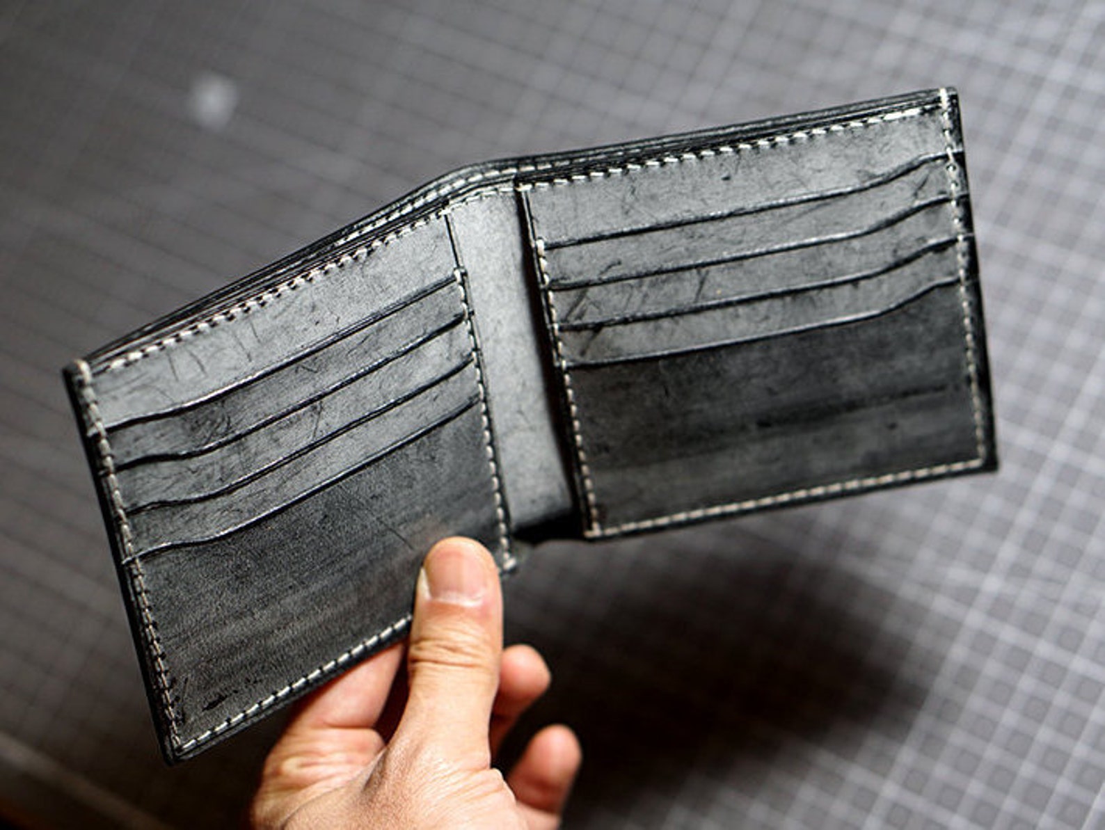 Leather Bi fold Wallet PDF Pattern Bifold Diy Wallet Etsy