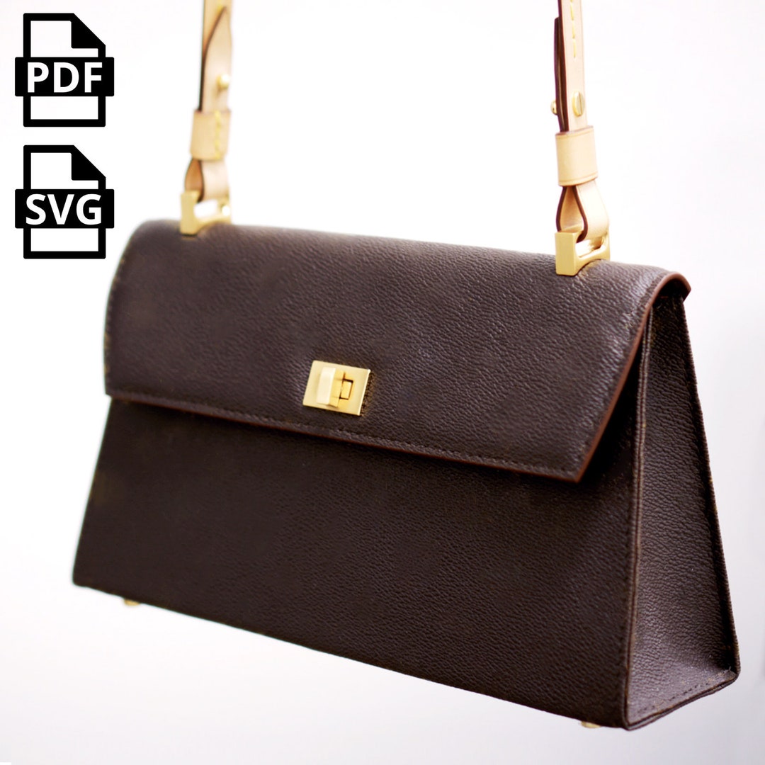 DIY Handbag PDF Pattern: Small Leather Purse Template (SVG) - Etsy