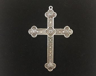 Pewter Cross Pendant - Etsy