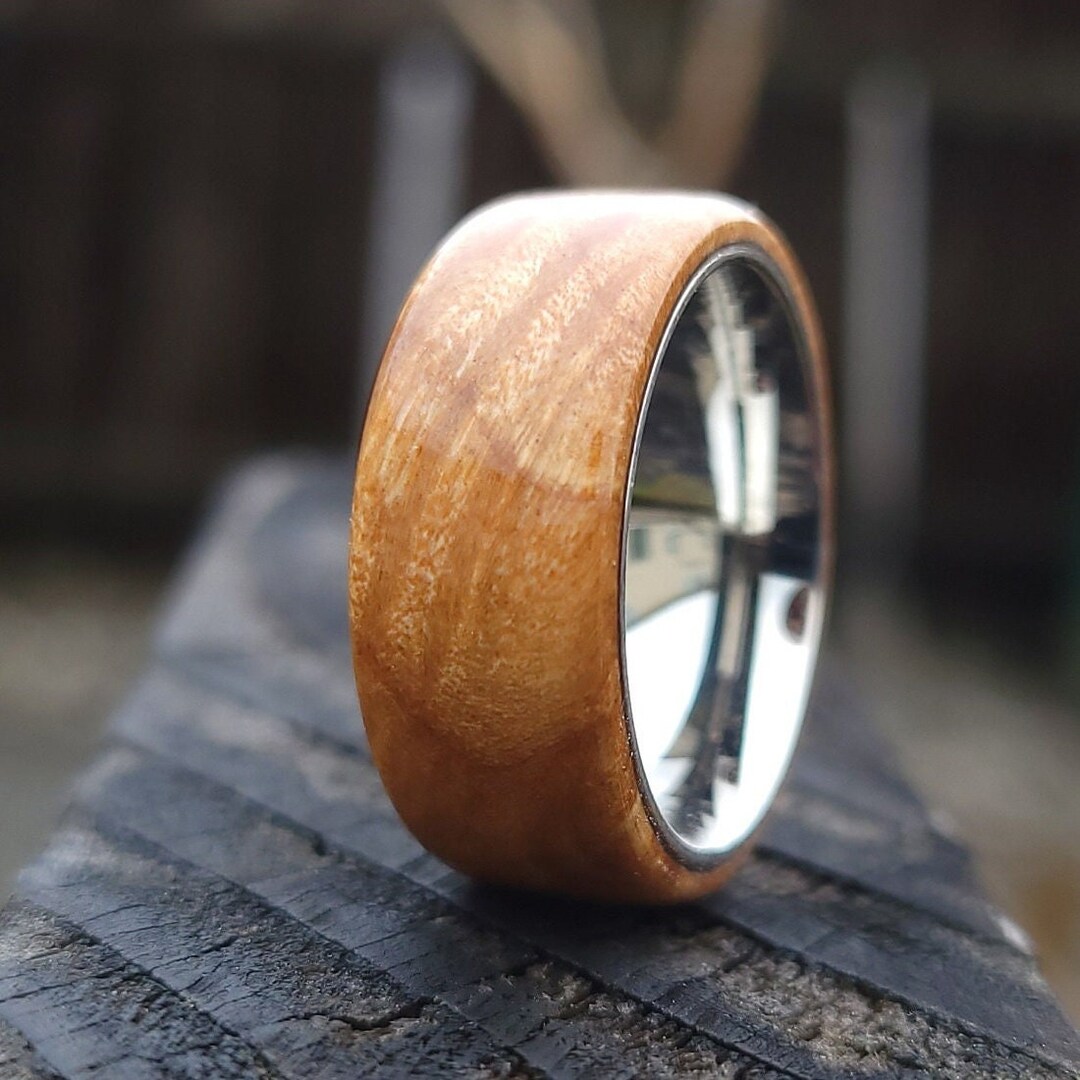 Maple Burlwood Ring - Handcrafted Wooden Ring - Unique Wood Rings - Etsy