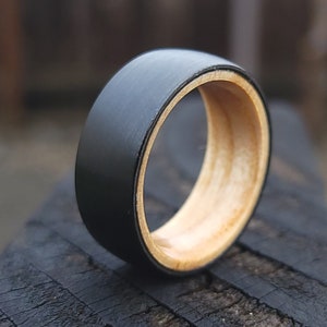 Baseball Ring Tungsten Carbide - Comfort Fit Interior Lined With Wood ...