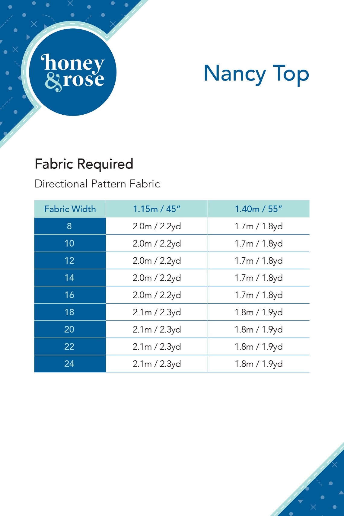 Nancy Top all Sizes PDF Sewing Pattern & Instructions Womens Top Blouse ...