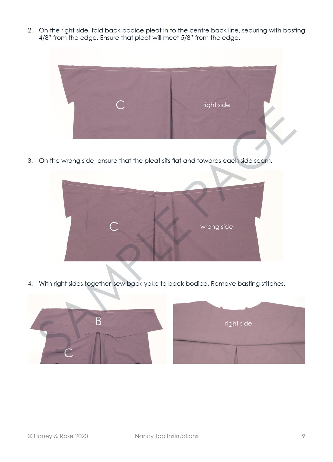 Nancy Top All Sizes PDF Sewing Pattern & Instructions | Etsy