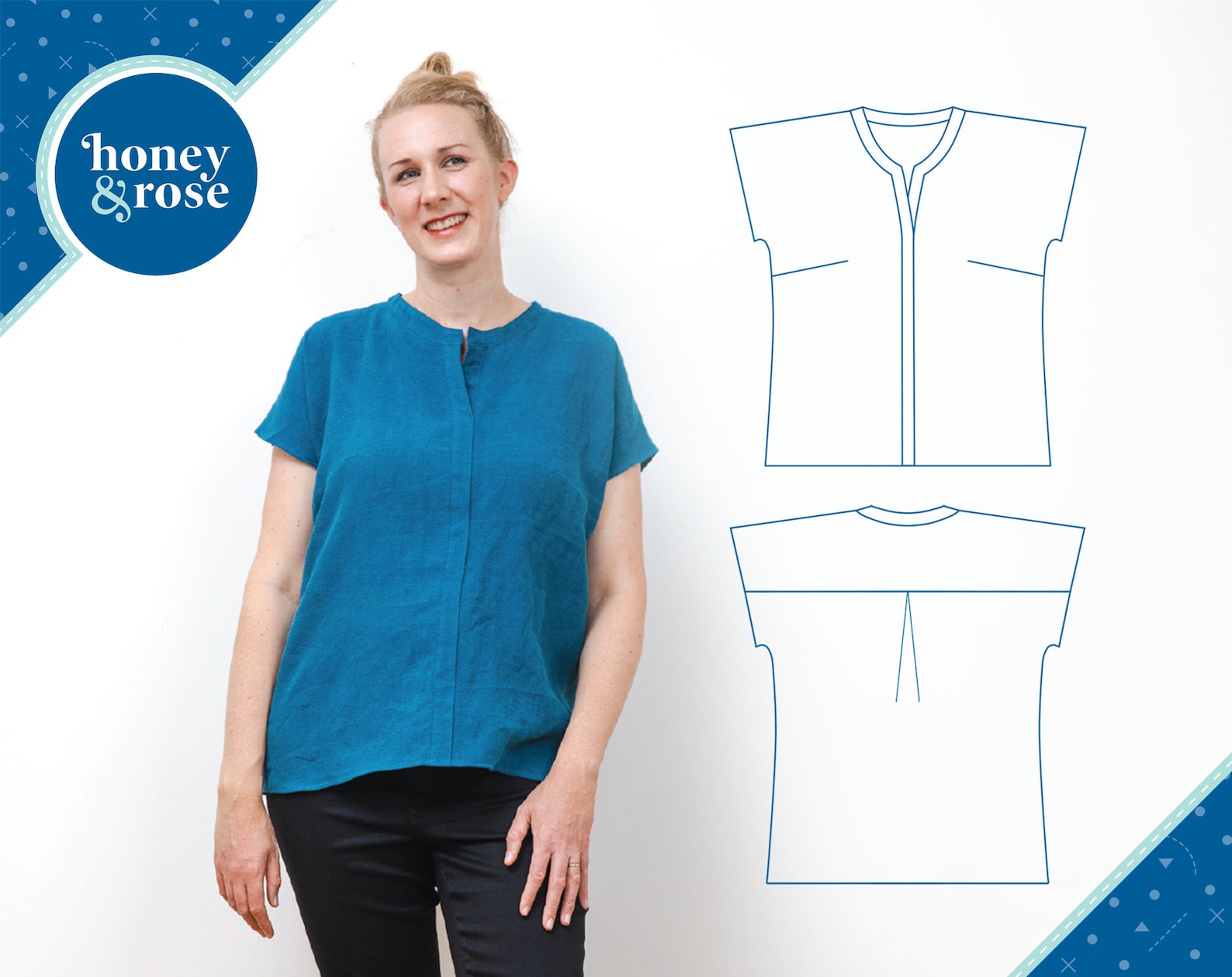 Nancy Top (all Sizes) PDF Sewing Pattern & Instructions Women’s Top ...
