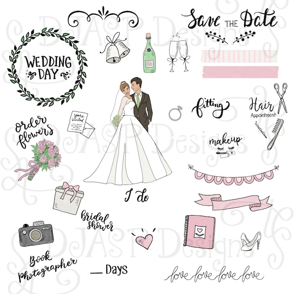 Wedding Stickers - Etsy