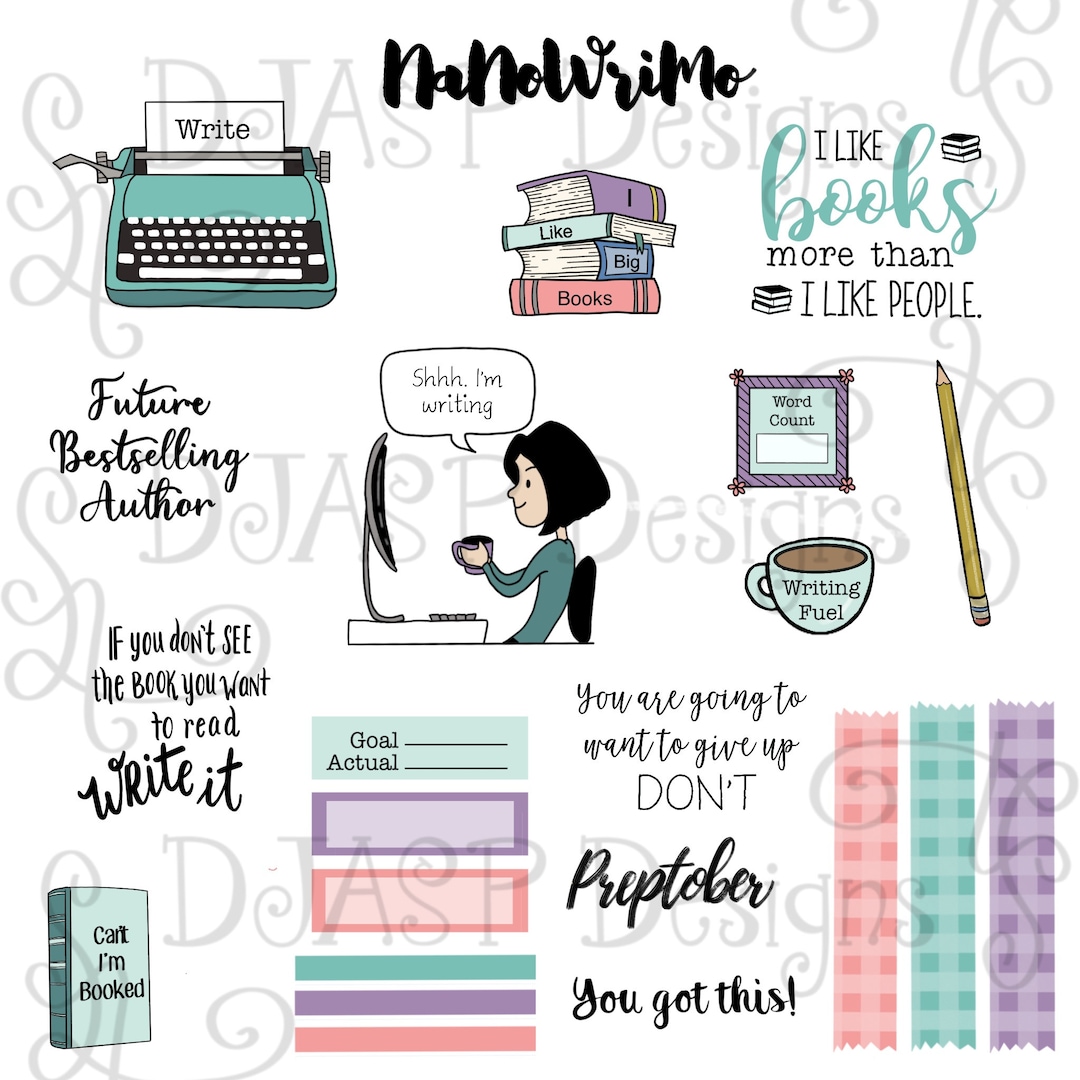 Writing Planner Stickers - Etsy
