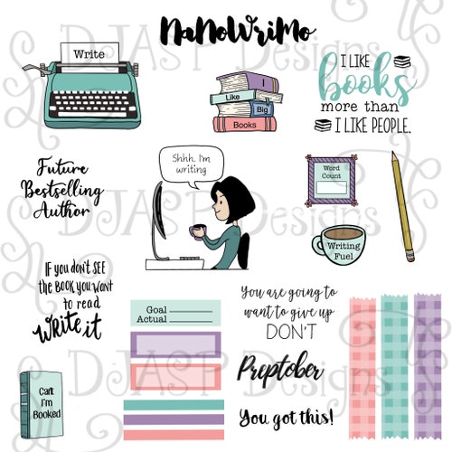Writing Planner Stickers - Etsy