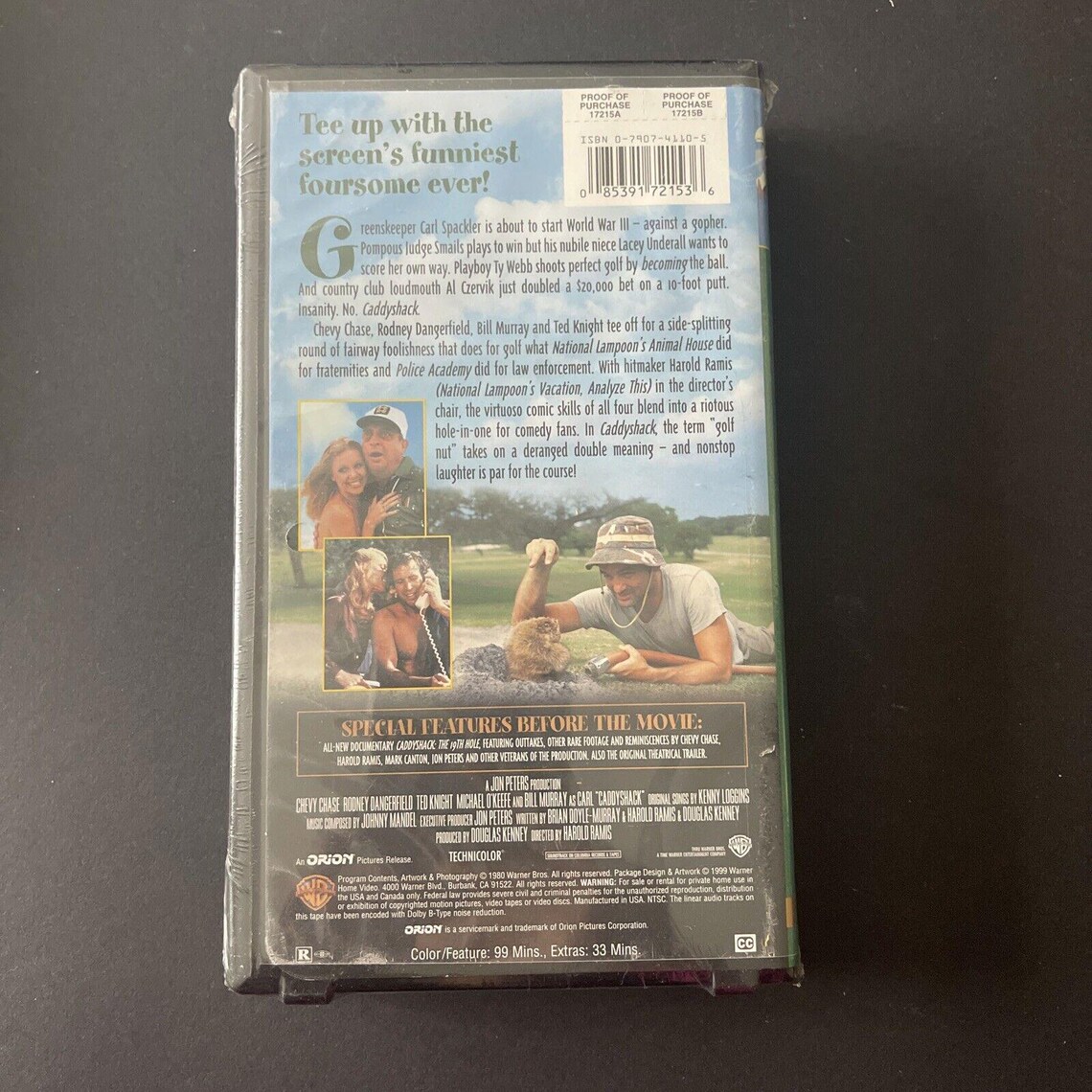Caddyshack VHS, 1999, 19th Anniversary Special Edition - Etsy