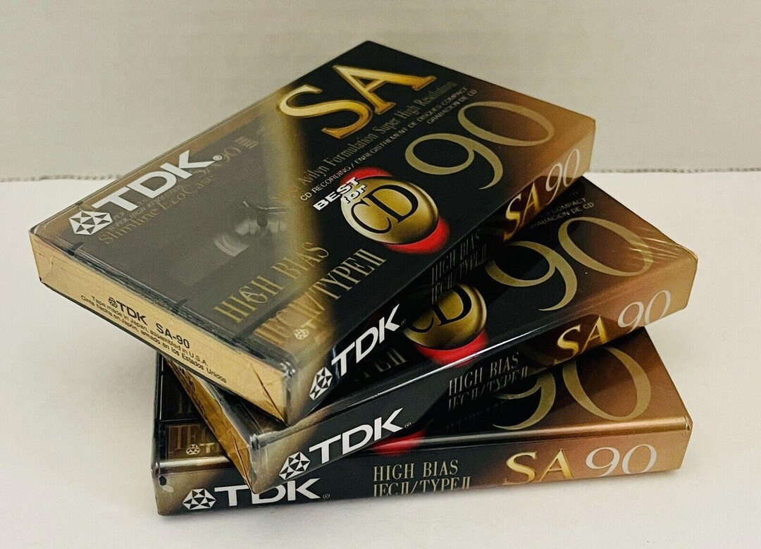 Vintage TDK SA90 Blank Cassette Tapes 90min High Bias Type II Fact ...