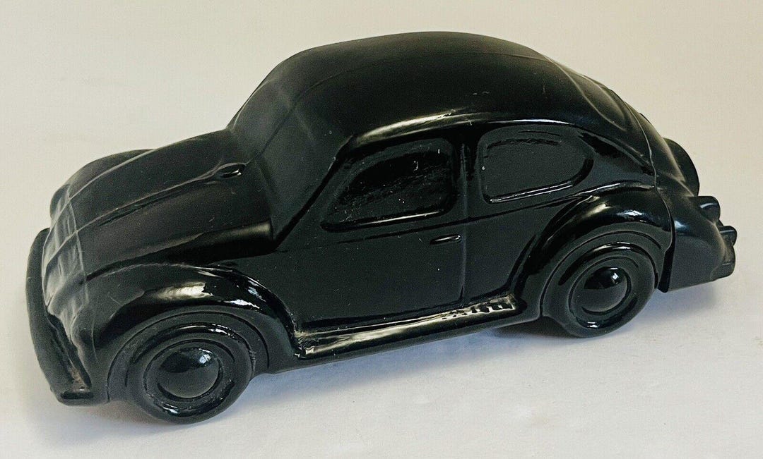 Vintage Avon Black VW Beetle Glass Bottle - 1970s Car Collectible - Etsy