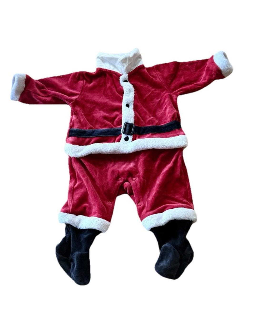 Santa Clause Holiday Suit Costume Footed Sleeper Infant Suit 3-6 Months ...