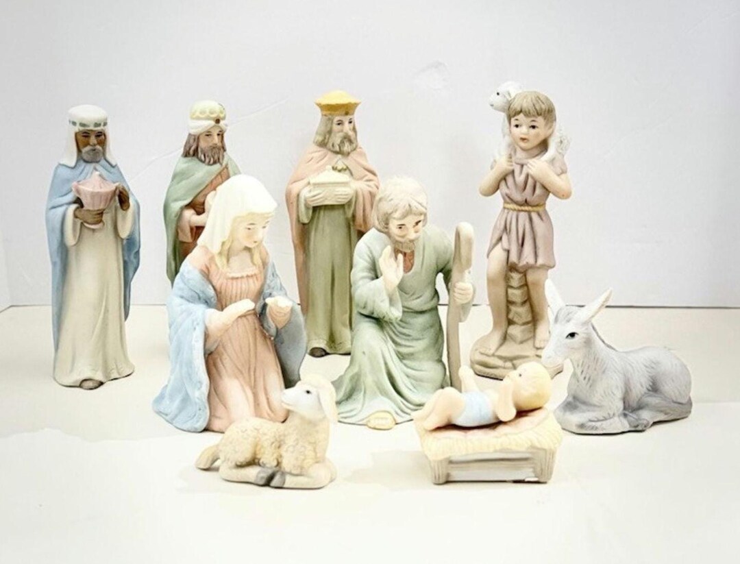 Vintage Christmas Lefton "the Christopher Collection" Nativity Full Set ...