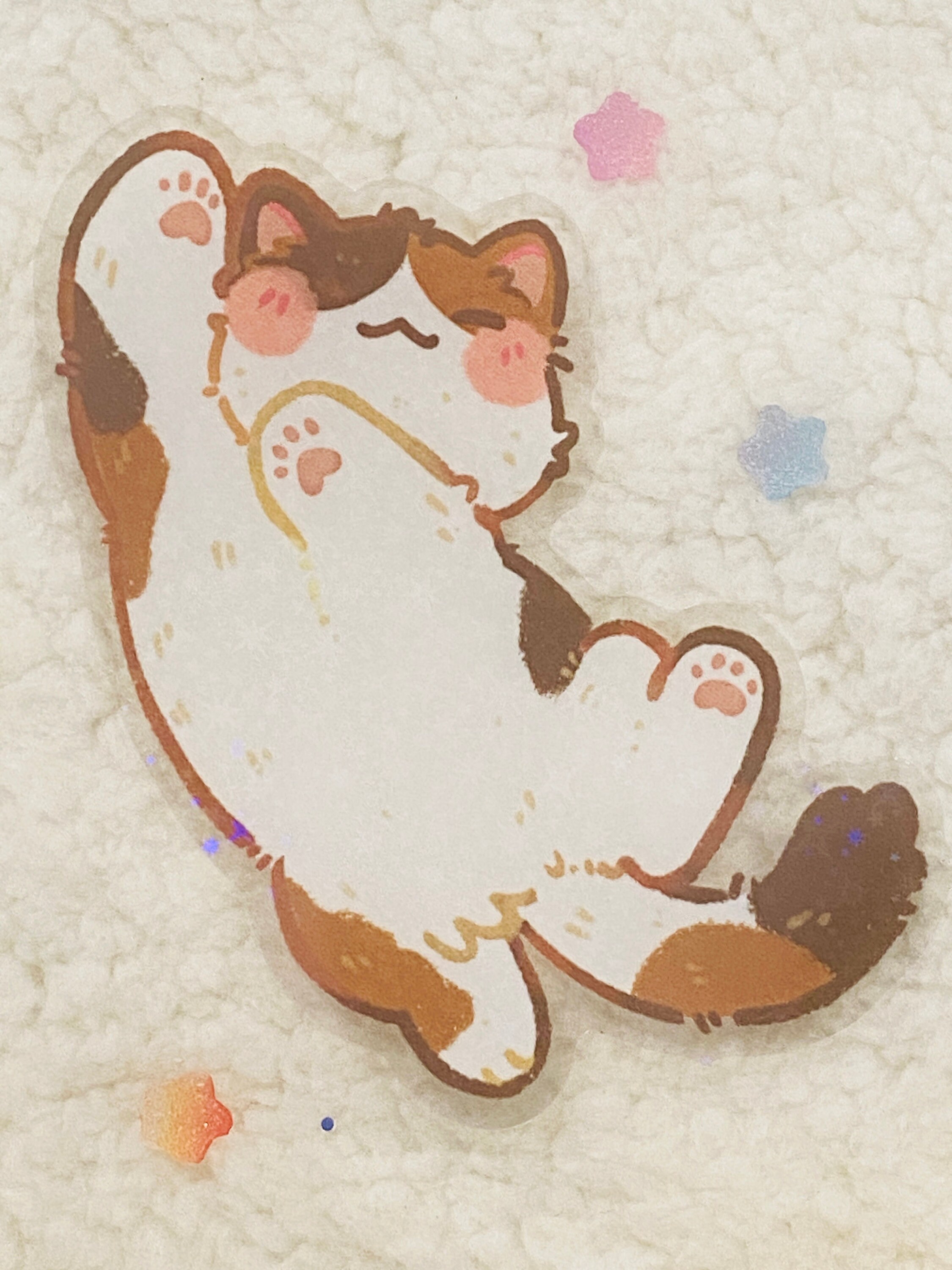 Large Glitter CAT Vinyl Sticker - Etsy
