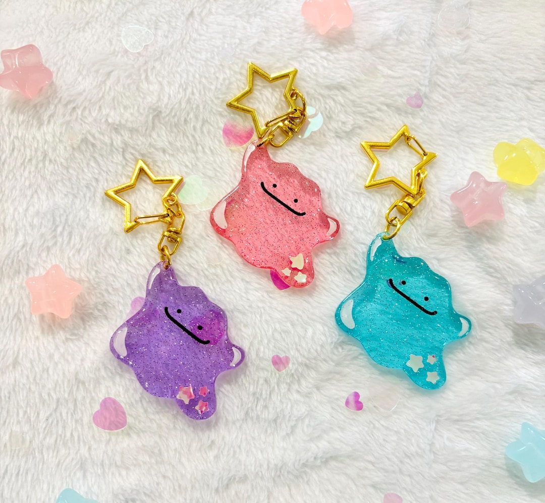 Ditto Glitter Transparent Charms - Etsy