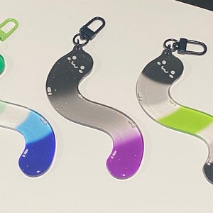 Pride Color : Gummy Worm Acrylic Keychain ; Handmade - Etsy