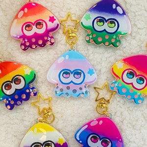 Splatoon Pride Color : Octoling/ Inkling Acrylic Keychain - Etsy