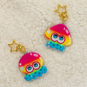 S*platoon Pride Color : Octoling/ Inkling Acrylic Keychain ; - Etsy