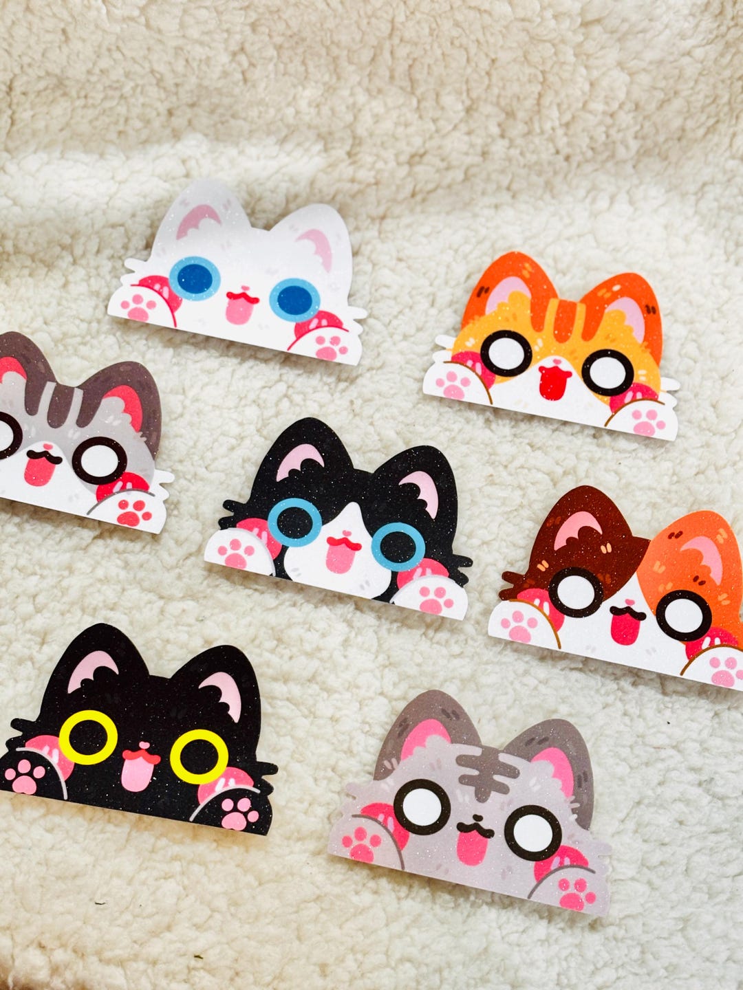 Cat Peeker - Vinyl Sticker - Etsy