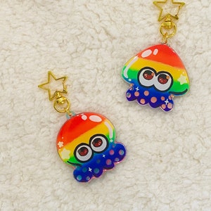 Splatoon Pride Color : Octoling/ Inkling Acrylic Keychain - Etsy